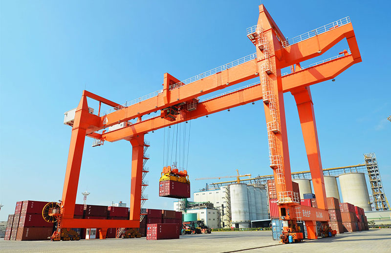 RMG rail model container stack gantry crane - Buy rubber tyred gantry ...